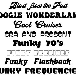 50 Retro Groovy Fonts Bundle: SVG, TTF, Cricut Ready - Etsy