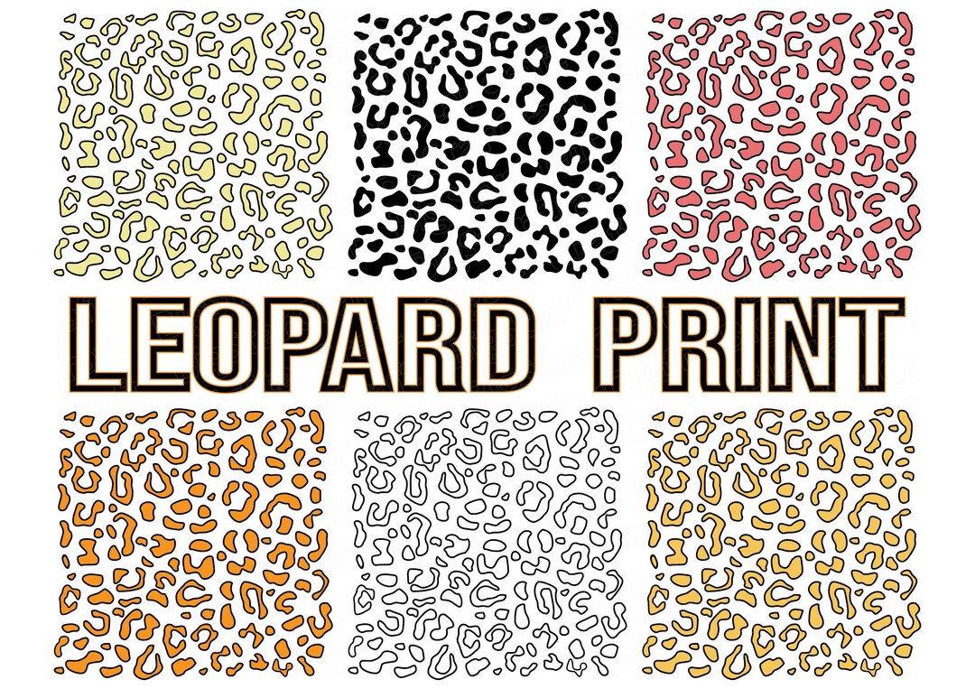 Leopard Print Bundle: Animal Pattern Clipart (digital Download) - Etsy