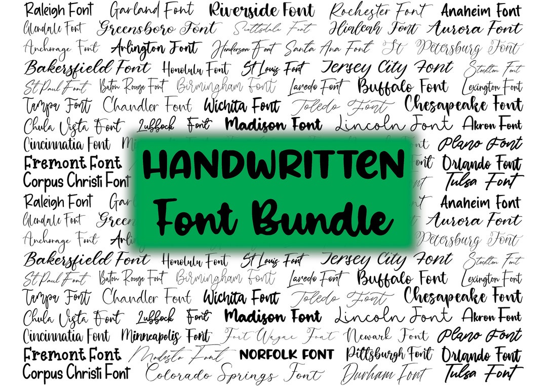 Cursive Font SVG Bundle: 50 Handwritten Script Fonts (TTF, SVG) - Etsy