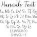 Hannah Script Font SVG: Cursive Handwritten Font (digital Download) - Etsy