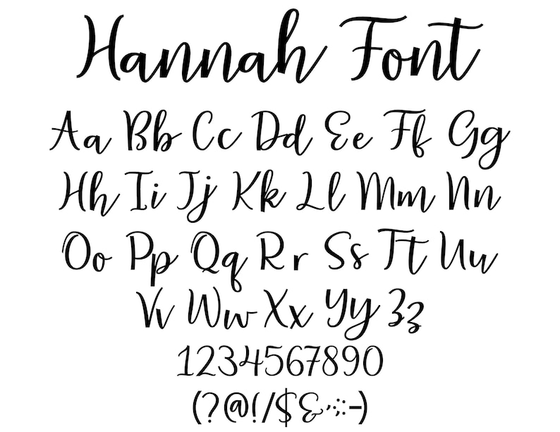 Hannah Font SVG Handwritten Font SVG Cursive Font SVG - Etsy