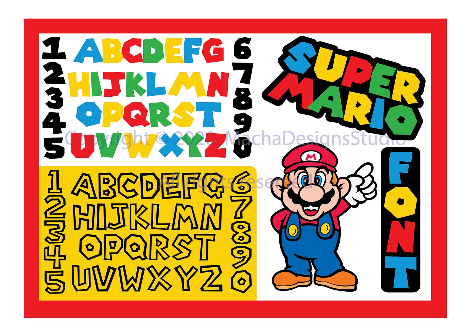 Super Mario Schrift SVG Super Mario SVG Super Mario Alphabet - Etsy Schweiz