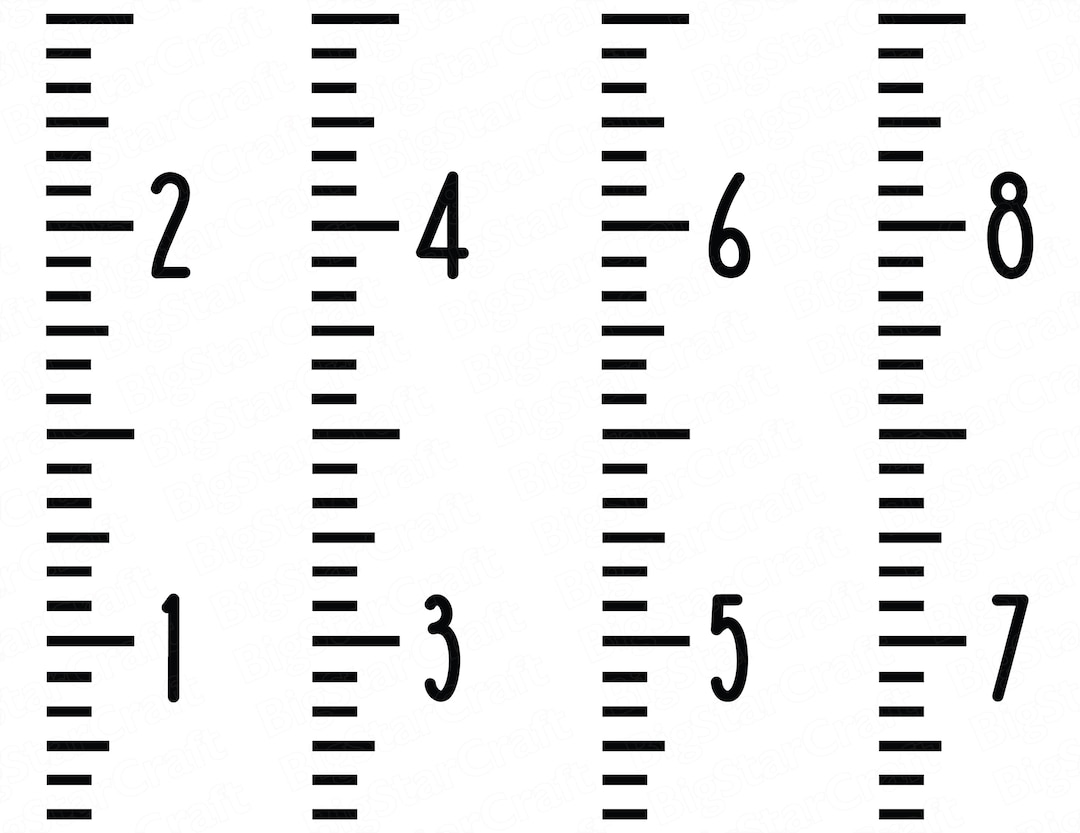 Growth Chart SVG PNG: Kids Height Ruler for Nursery Decor (digital ...