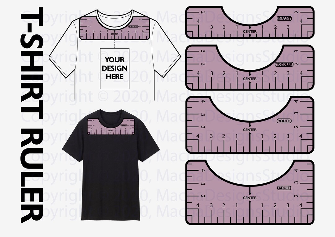 T-shirt Alignment Ruler SVG Bundle (digital Download) - Etsy