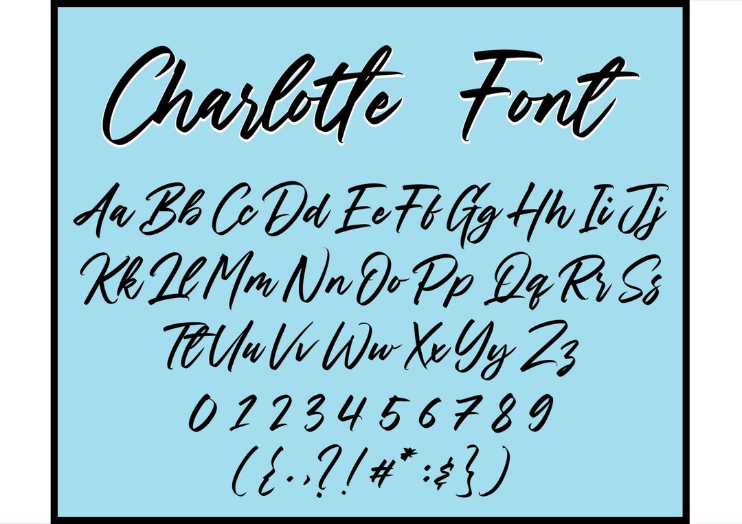 Charlotte Font SVG, Handwritten Font PNG, Script Typeface TTF, Elegant ...