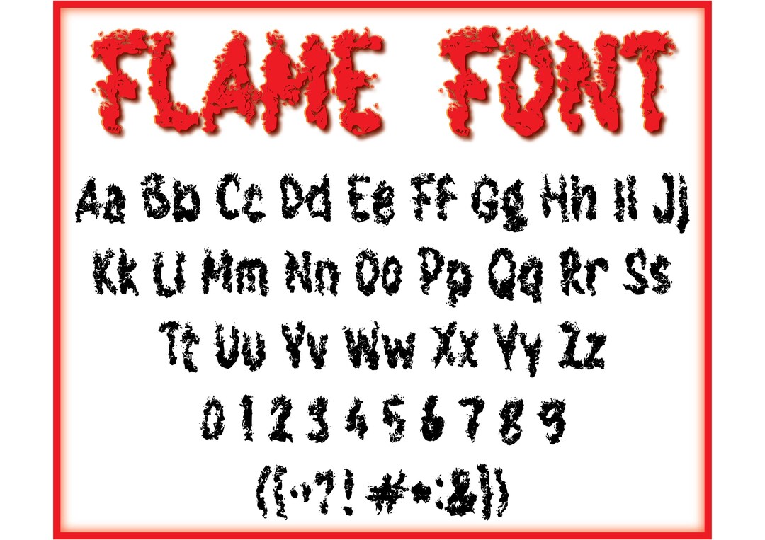 Flame Font SVG: Fire Alphabet (digital Download) - Etsy