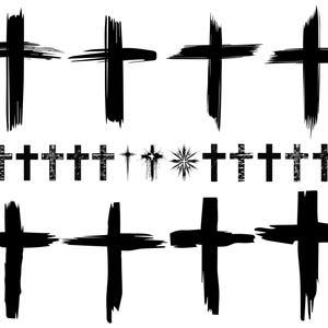 Old Rugged Crosses SVG PNG – Rustic Christian Cross Clipart Bundle for ...