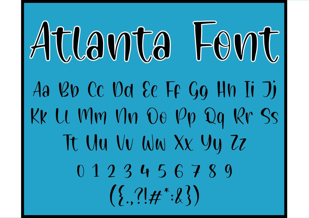 Atlanta Font, Handwritten Font, Modern Serif Font, Typeface TTF SVG ...