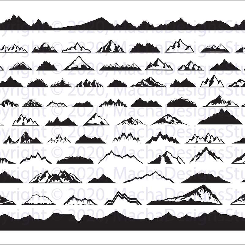 Mountain Svg - Etsy
