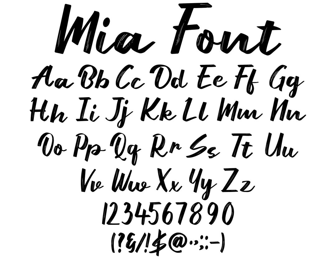 Mia Font SVG, Handwritten Font SVG, Cursive Font SVG, Handwritten ...