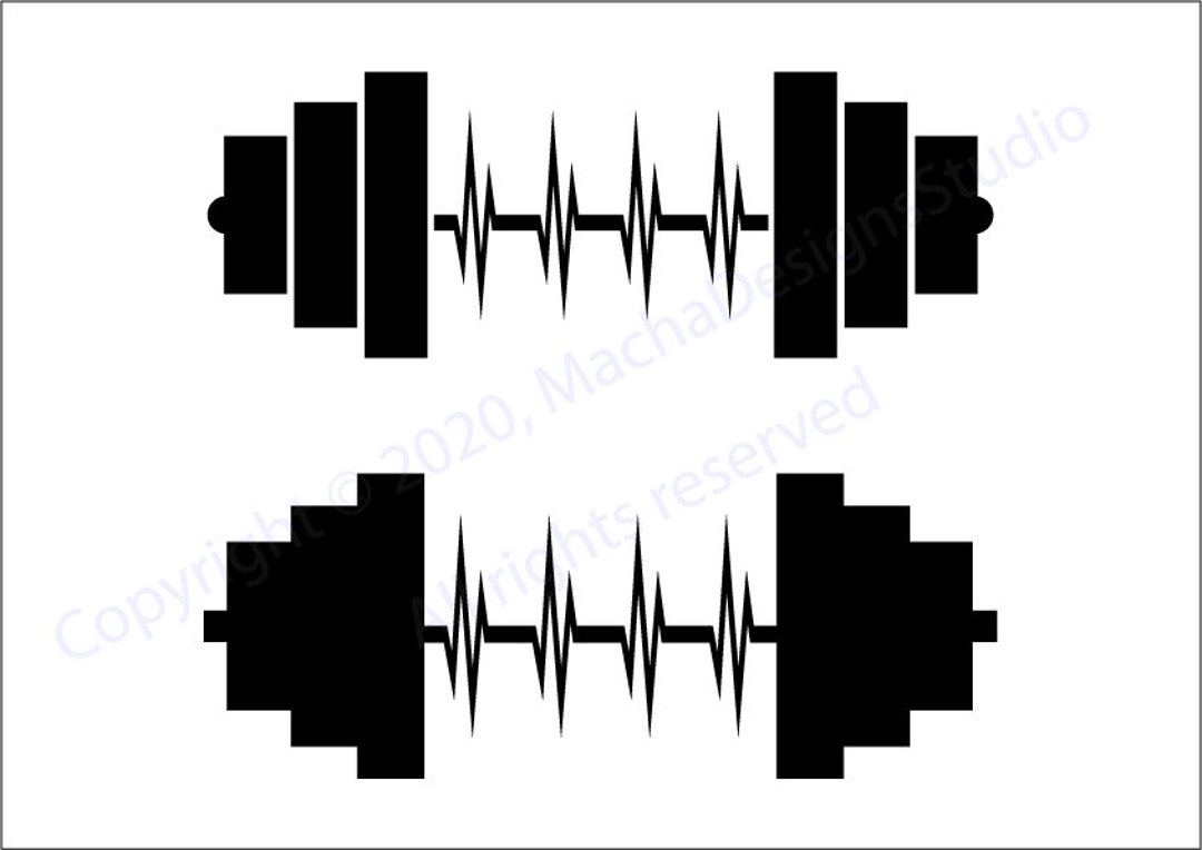 Barbell Heartbeat SVG: Gym Fitness Design (digital Download) - Etsy