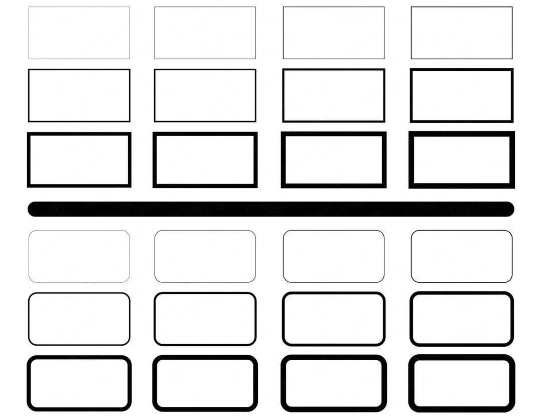 Rectangle Frame Clipart: Decorative Border SVG, PNG (digital Download ...