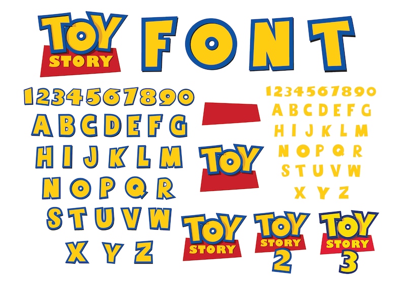 Toy Story FONT SVG Toy Story SVG Toy Story Alphabet Svg Toy - Etsy España