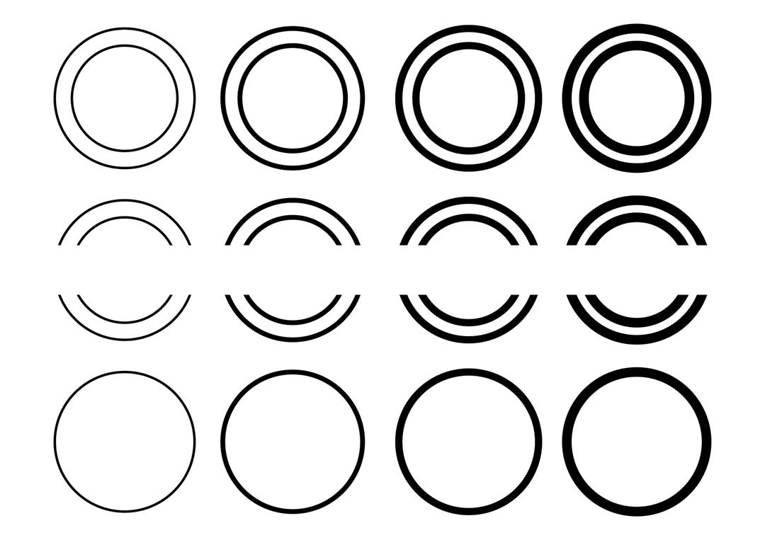 Dotted Circle Frame SVG PNG, Polka Dot Round Border Clipart for Monograms, Sublimation, Cricut ...