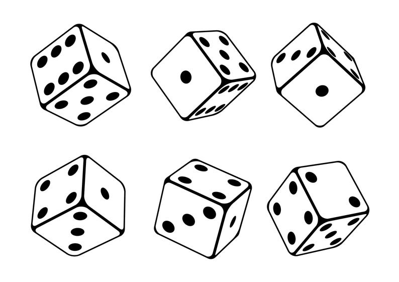 Dice Clipart Bundle: PNG, EPS, DXF Files (digital Download) - Etsy