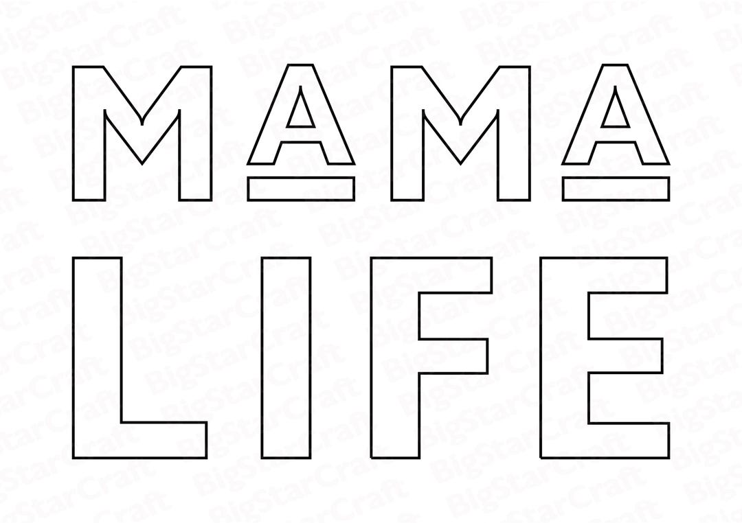 Mama Life Border SVG PNG – Cute Frame Clipart for Cricut Crafts, T ...