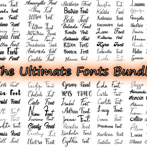 50 FONTS SVG Bundle Handwritten Font SVG Cursive Font Svg - Etsy Canada