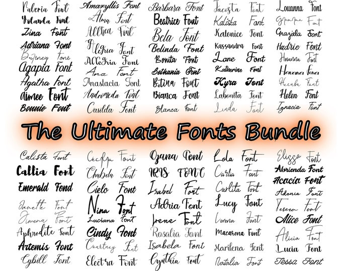 Font #2 Bundle Svg, Handwritten Fonts Svg, Cursive Font Svg, Alphabet Svg, Cursive Font Bundle ...