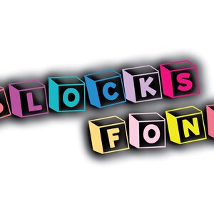 Blocks Font SVG, Font Svg, Blocks Cut Files, Svg Files for Cricut, Toy ...