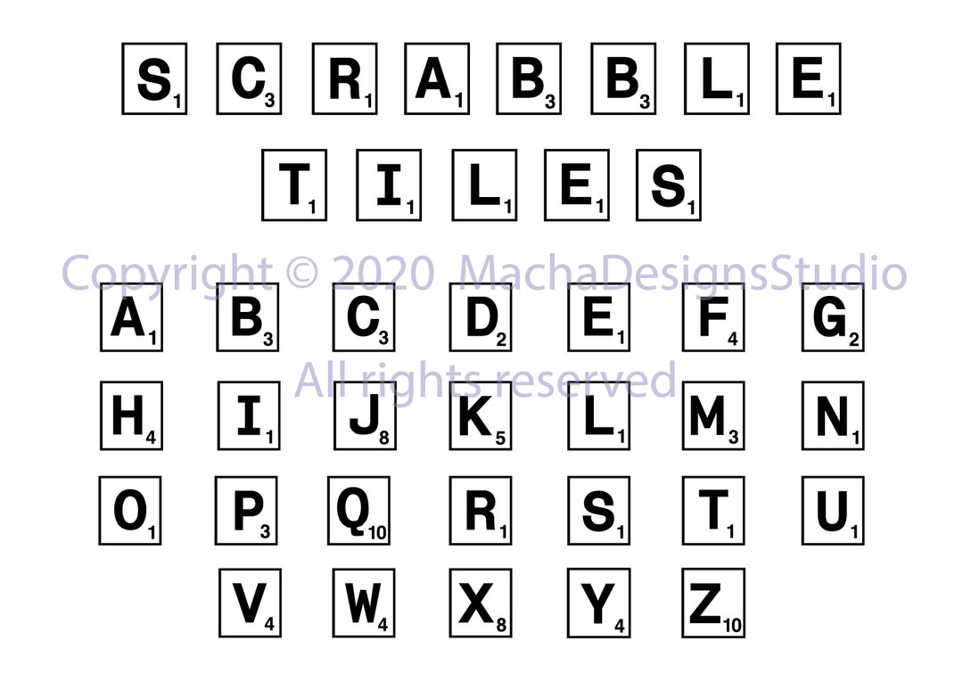 Scrabble Tiles SVG, Scrabble Tiles SVG, Digital Download, Scrabble SVG ...