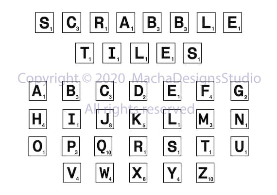 Scrabble Tiles SVG Scrabble Tiles SVG Digital Download - Etsy