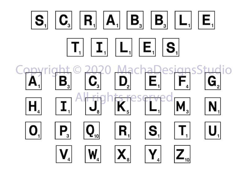 Scrabble Tiles SVG Scrabble Tiles SVG Digital Download - Etsy