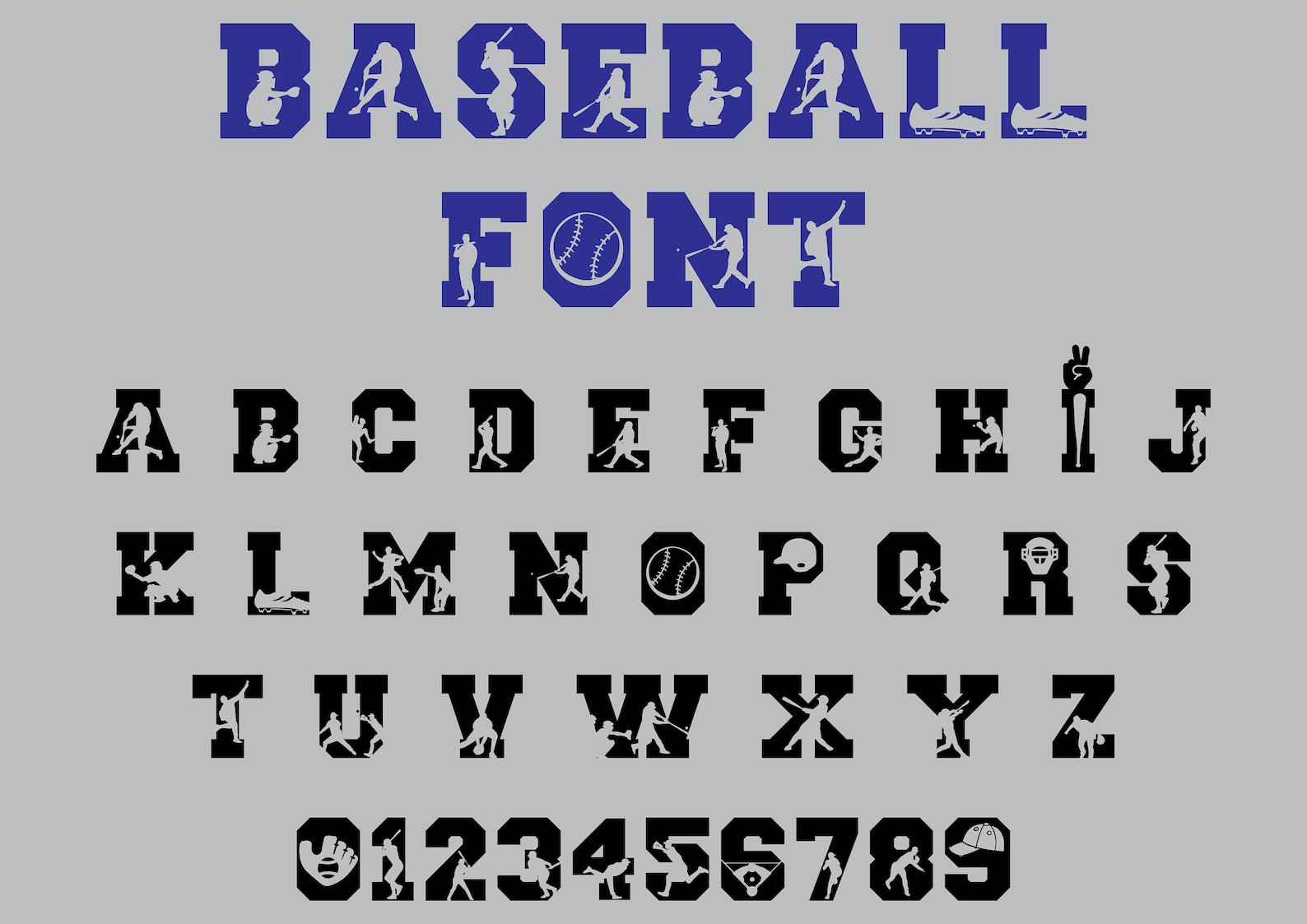 BASEBALL FONT SVG, Baseball Letters, Baseball Script, Softball Font ...