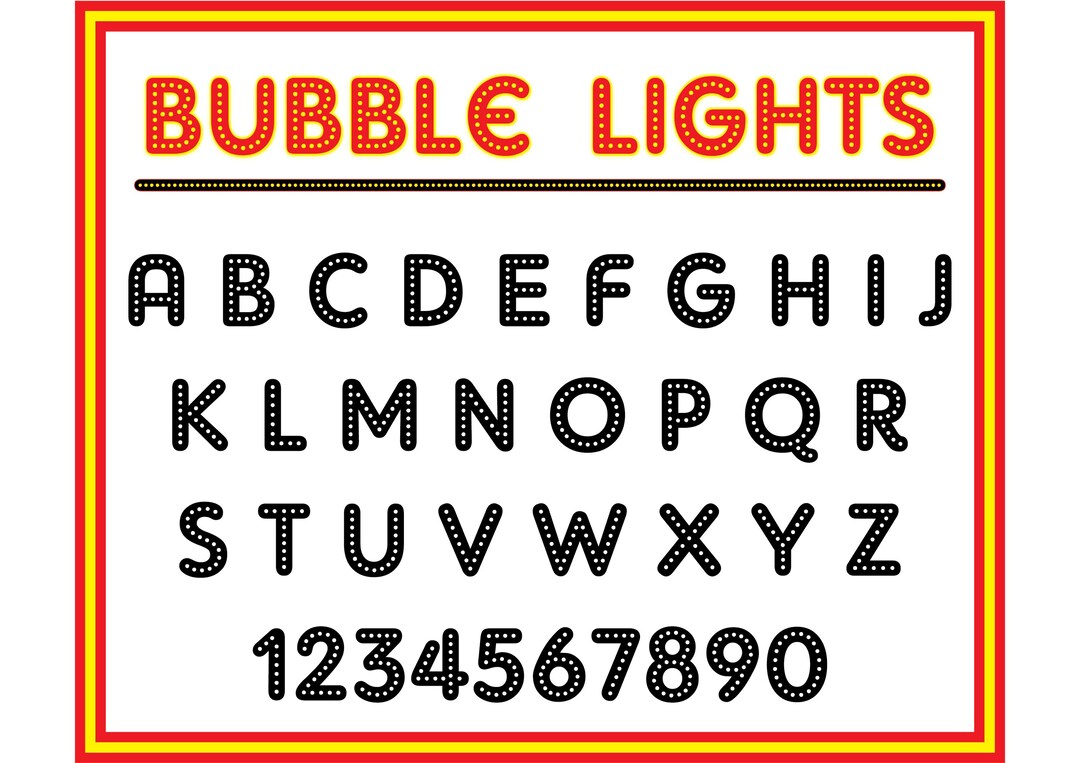 Bubble Lights Font, Bubble Script Font, Bubble Svg, Bubble Letters ...