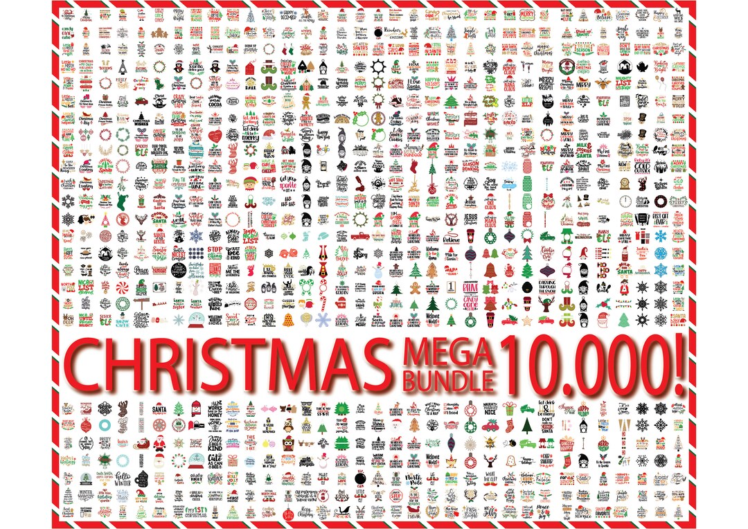 Christmas SVG Bundle: 10,000 Holiday Designs (instant Download) - Etsy