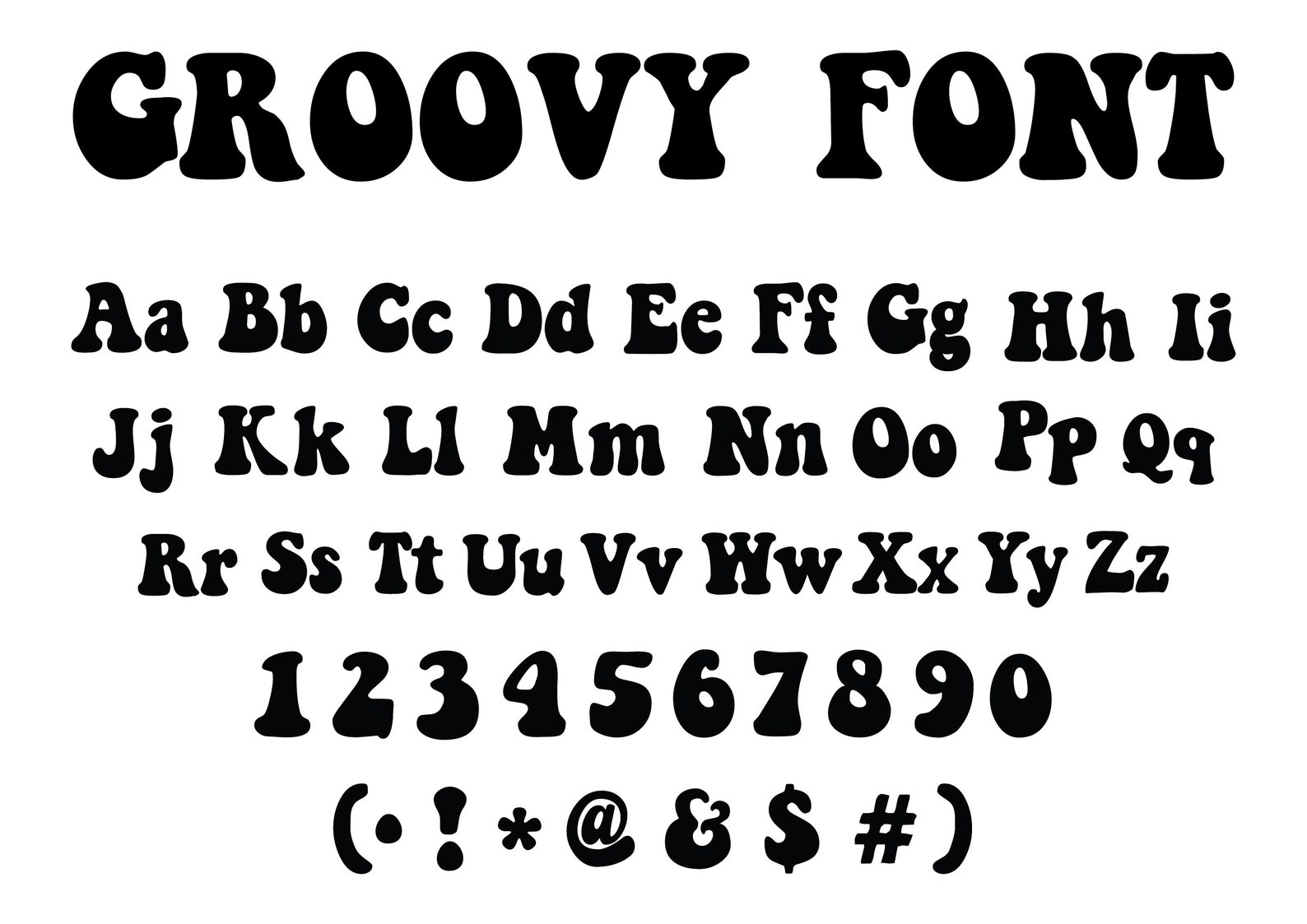 GROOVY FONT SVG, Retro Font Svg, 70s Style Svg, Groovy Text Svg ...