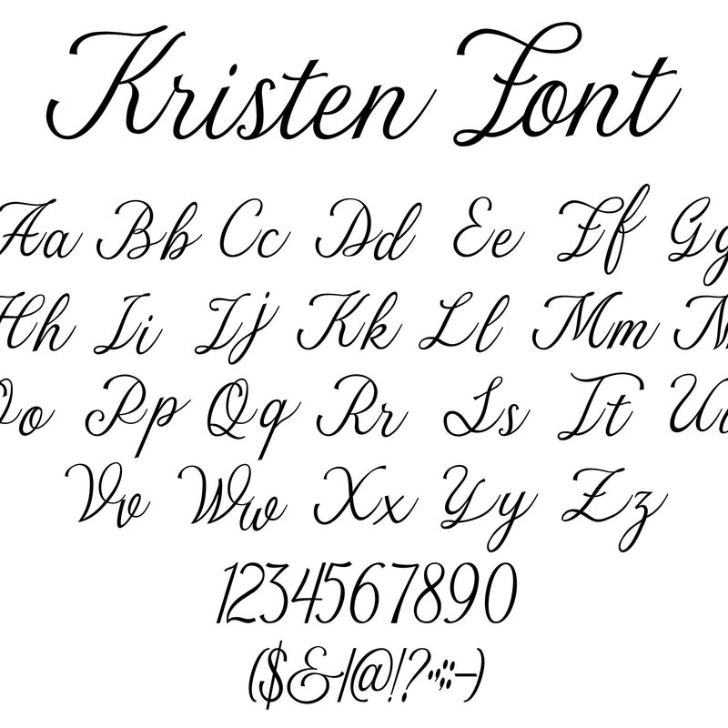 Script Font - Etsy