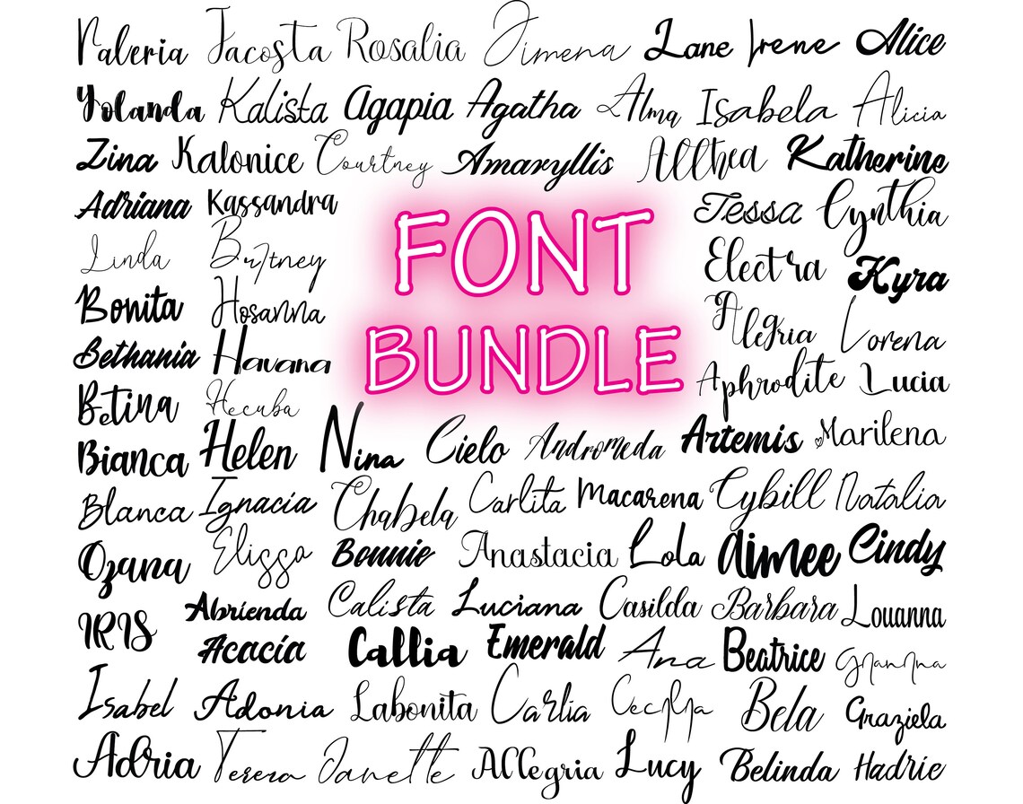 HANDWRITTEN FONTS SVG Letters Font Svg Calligraphy Font Svg - Etsy