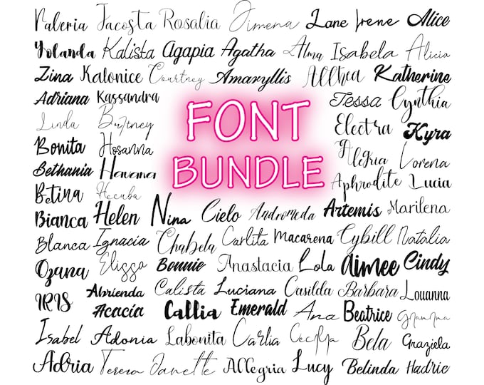 Alphabet Font SVG, Calligraphy Font SVG, Handwritten Script Cricut Svg Fonts, Cursive Font SVG ...