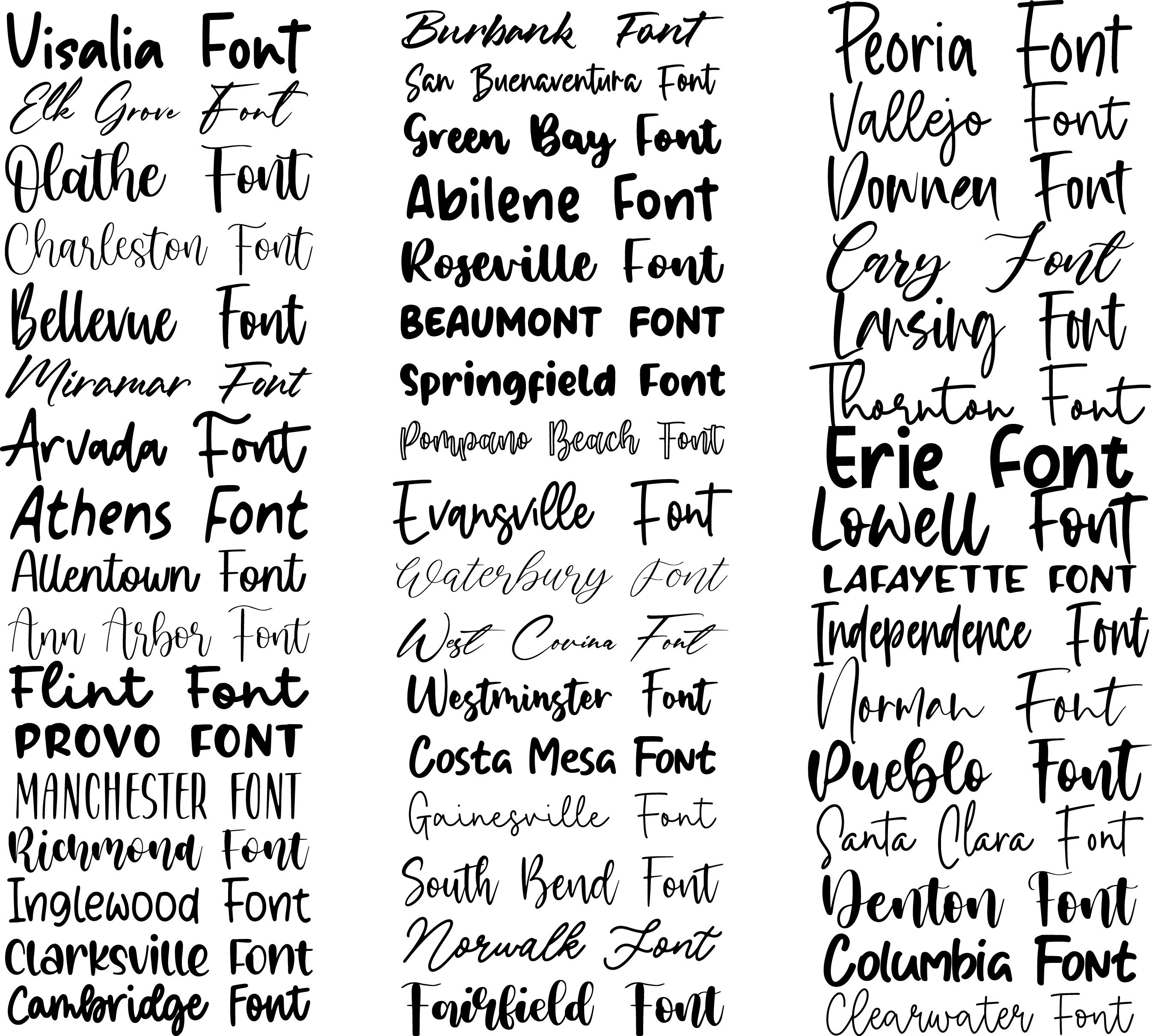 5000 Fonts Mega Bundle: Cursive & Handwritten (instant Download) - Etsy
