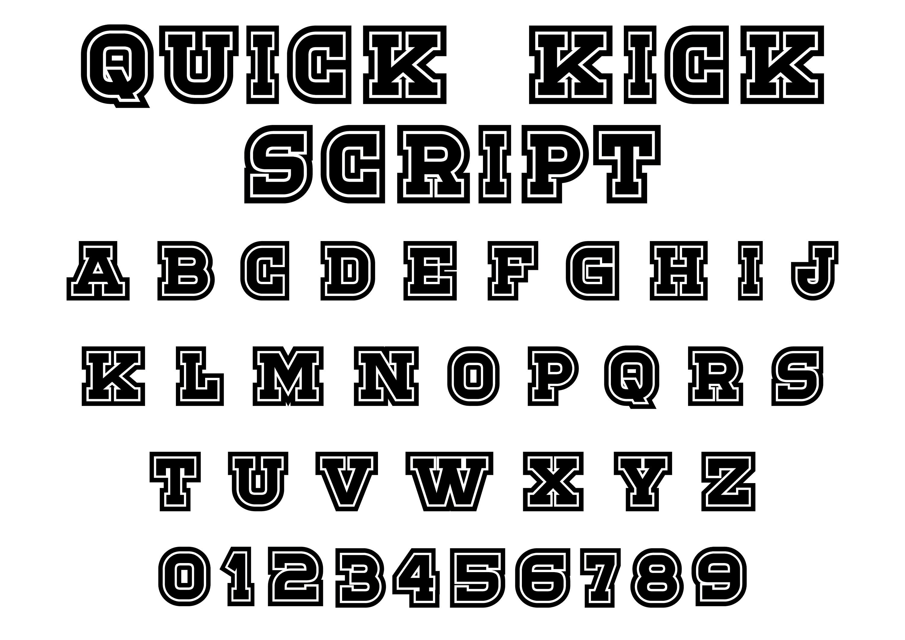 Quick Kick FONT SVG, Sport Font SVG, Jersey and Sports Font, Jersey ...
