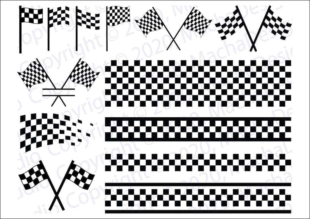 Racing Flag Svg Bundle Svg Finish Flags Svg Digital Download Race