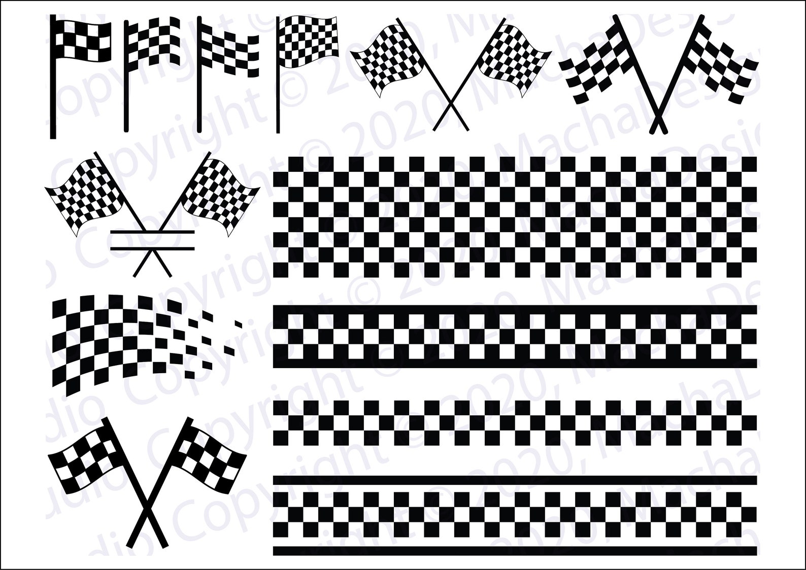 Racing Flag SVG Bundle SVG Finish Flags SVG Digital - Etsy UK