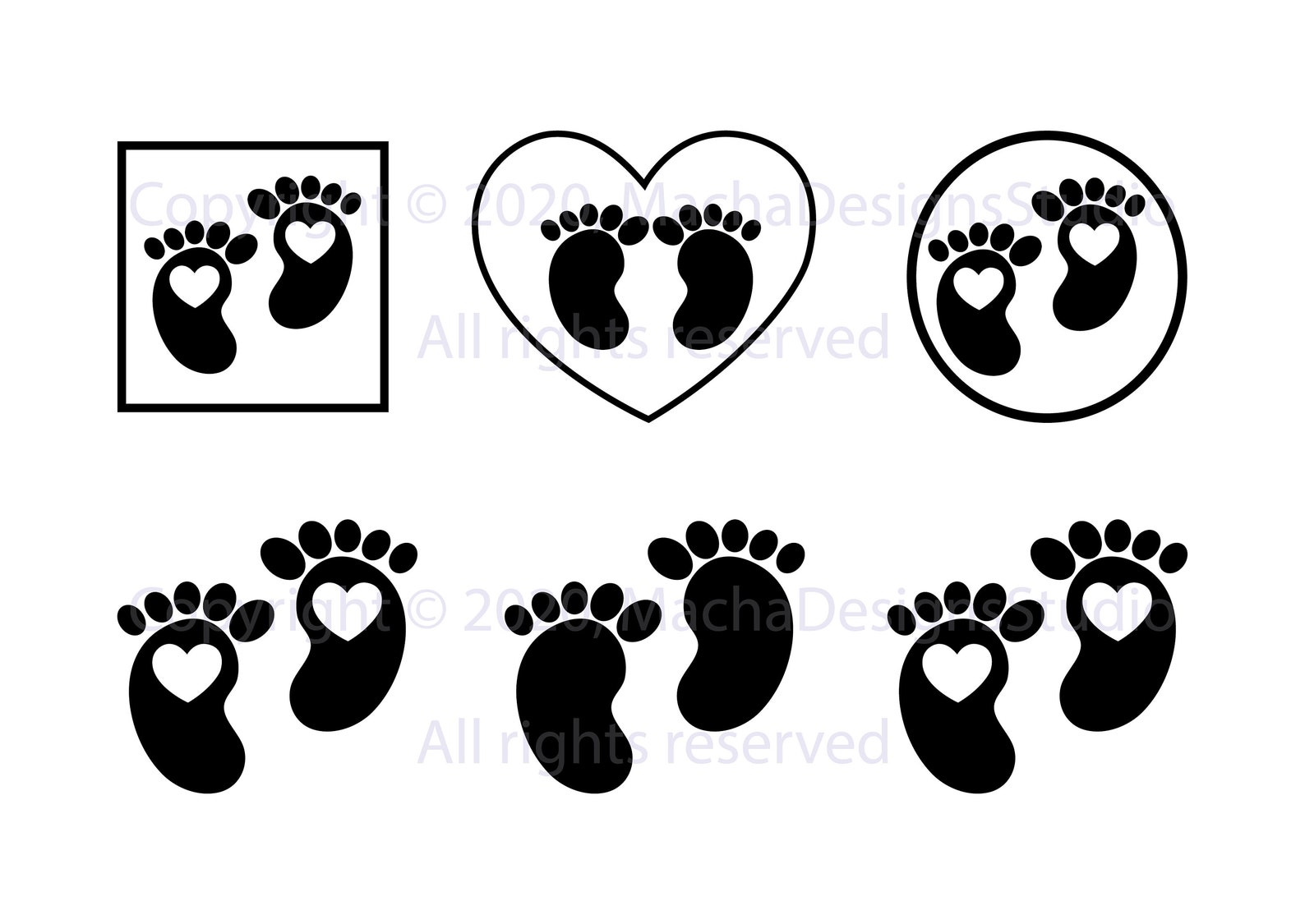 Baby Foot Bundle SVG Baby Foot SVG Baby Feet SVG Baby Svg - Etsy