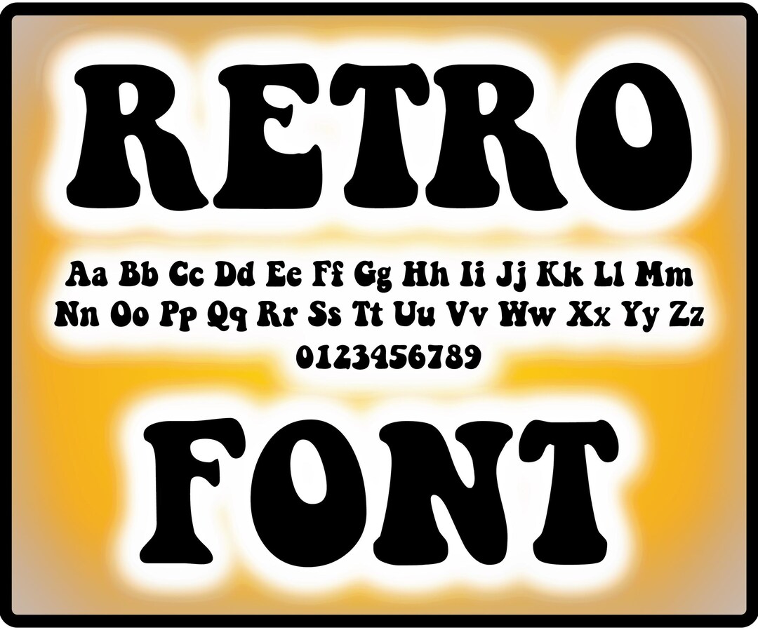 Retro Font SVG, Vintage Font Svg, Vintage Alphabet Svg, Groovy Font SVG ...