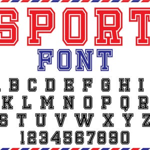 Varsity Font SVG: Sport Alphabet (digital Download) - Etsy
