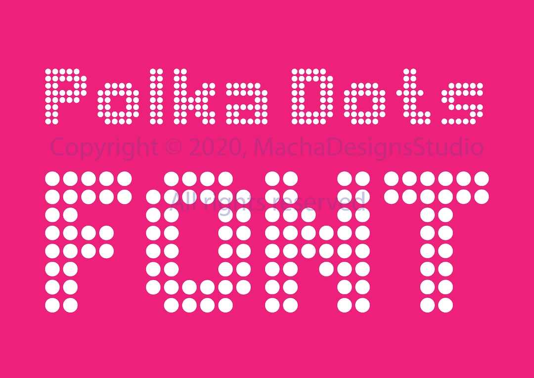 Polka Dot Font SVG: Dotted Alphabet & Numbers (digital Download) - Etsy