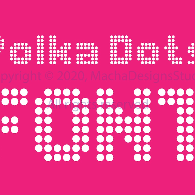 Dot Font - Etsy
