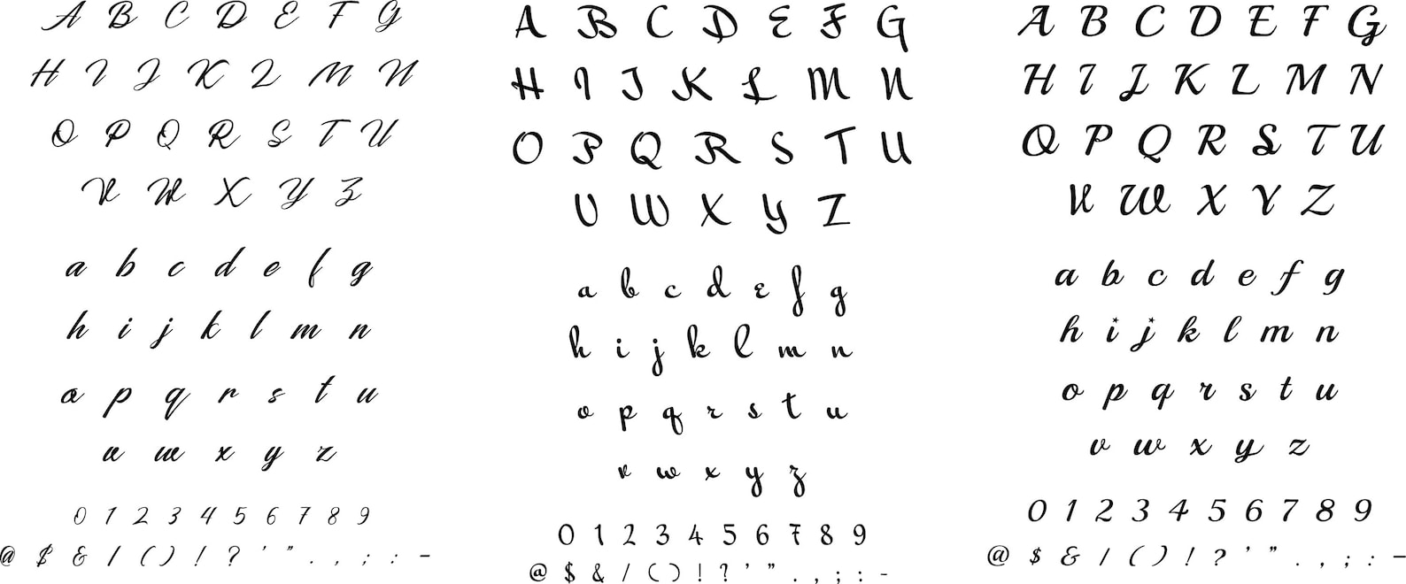 Handwriting Font Bundle: Cursive SVG, TTF Fonts (digital Download) - Etsy