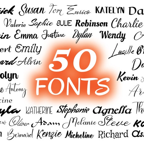 50 FONTS SVG Bundle Handwritten Font SVG Cursive Font Svg - Etsy Australia