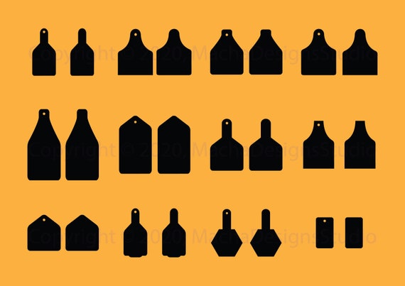 Cow Ear Tags SVG Instant Download Cow Tags SVG Digital - Etsy