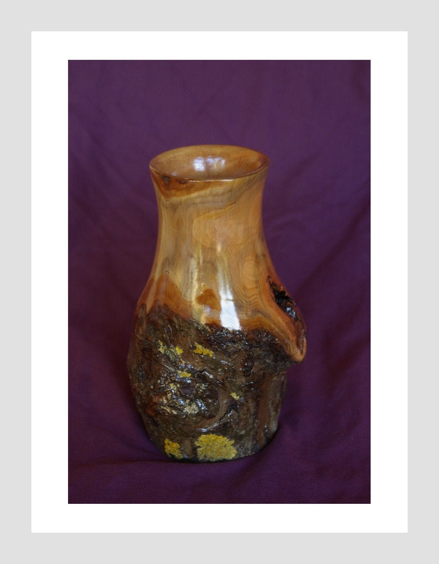 Wooden Flower Vase, Hand Turned Vase, Apple Wood Vase - Etsy