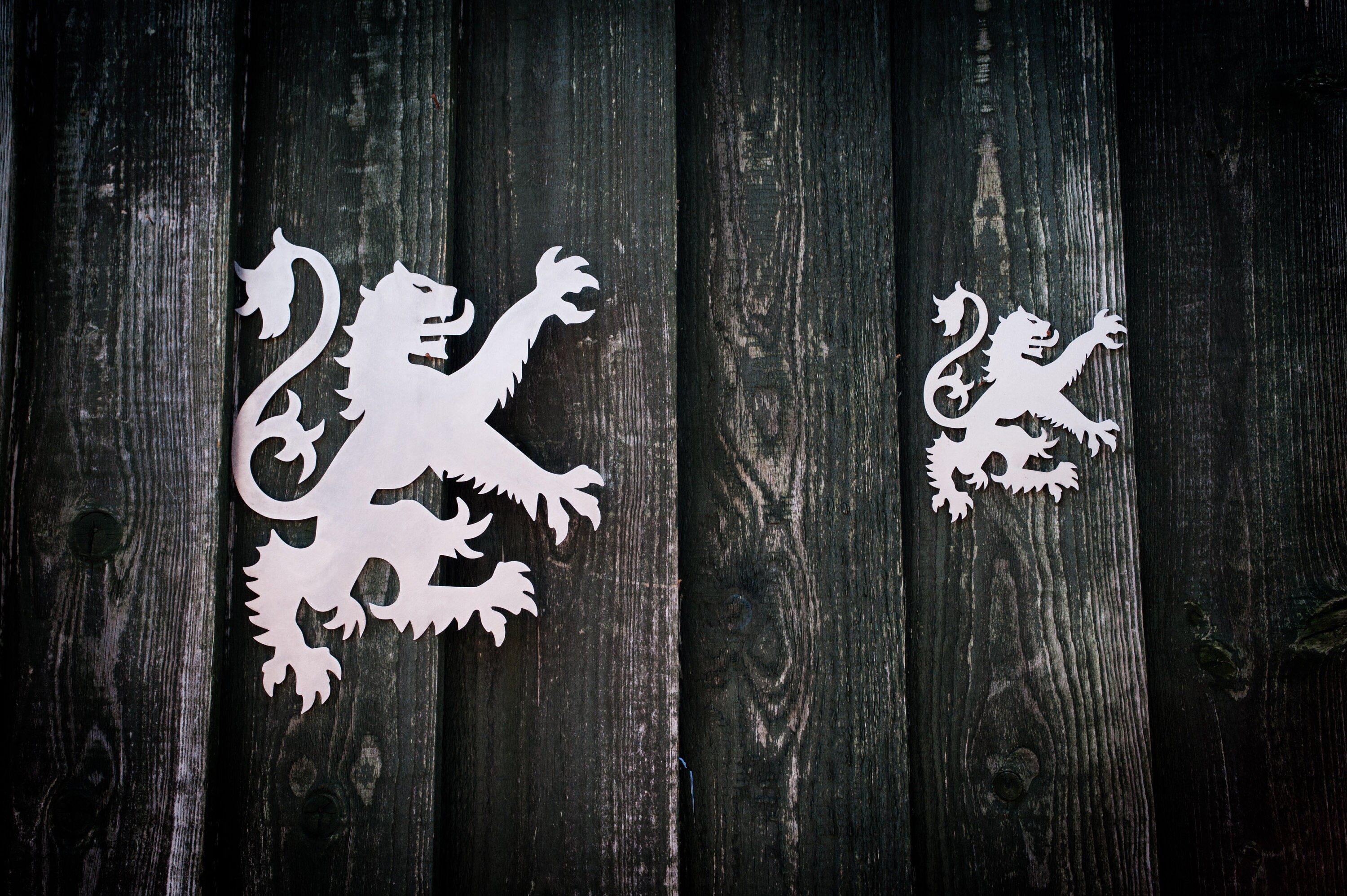 Scottish Lion Rampant Large & Small Rusty Metal Garden Art - Etsy Singapore