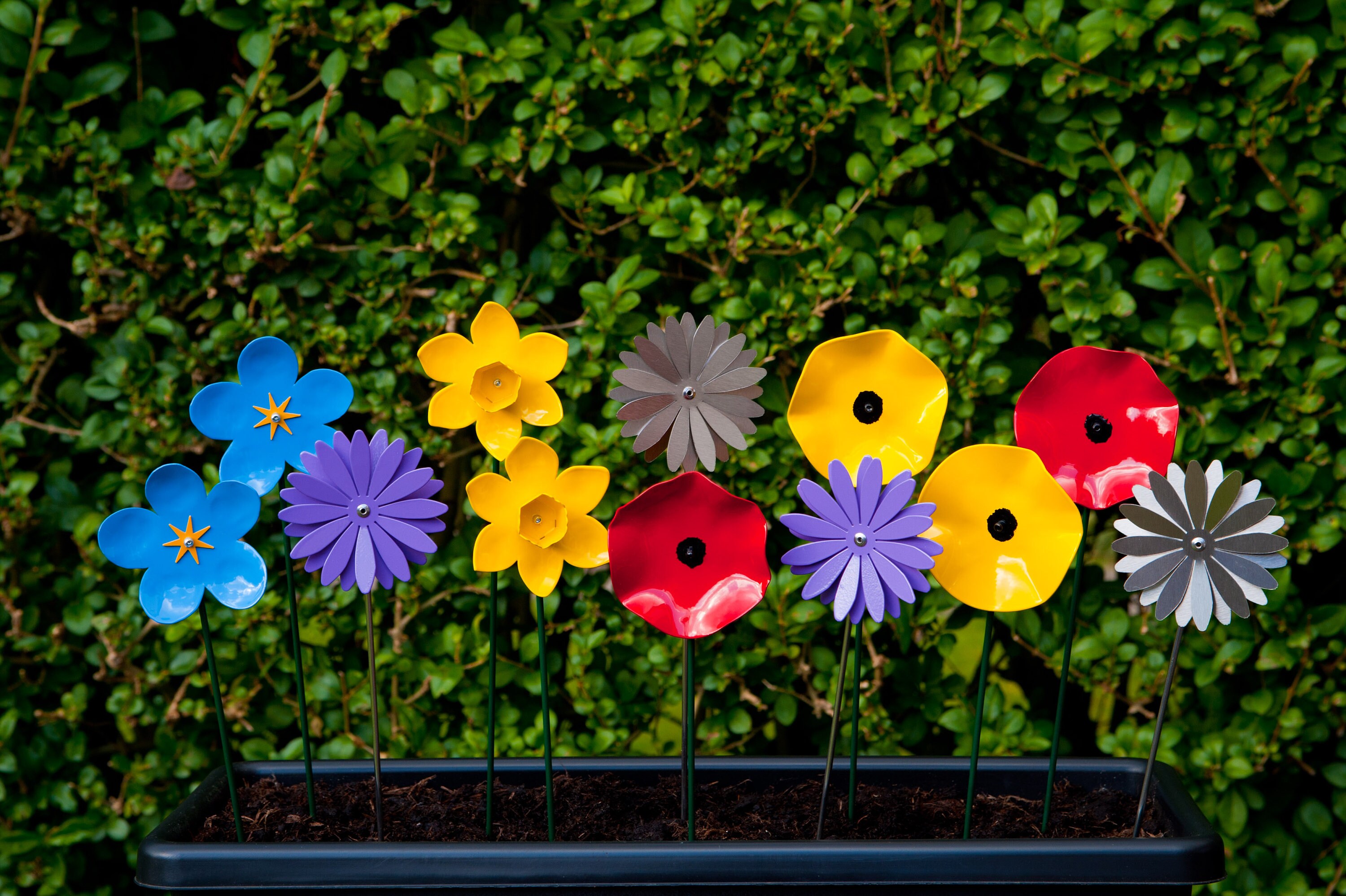 Daisy Stainless Steel Metal Flower Stem Silver Flower Garden | Etsy