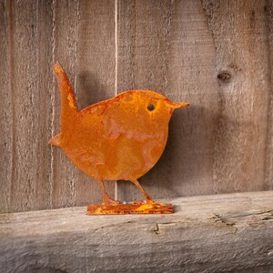 Metal Wren – Rusty Garden Bird Art Decor – Fence Topper Pergola ...