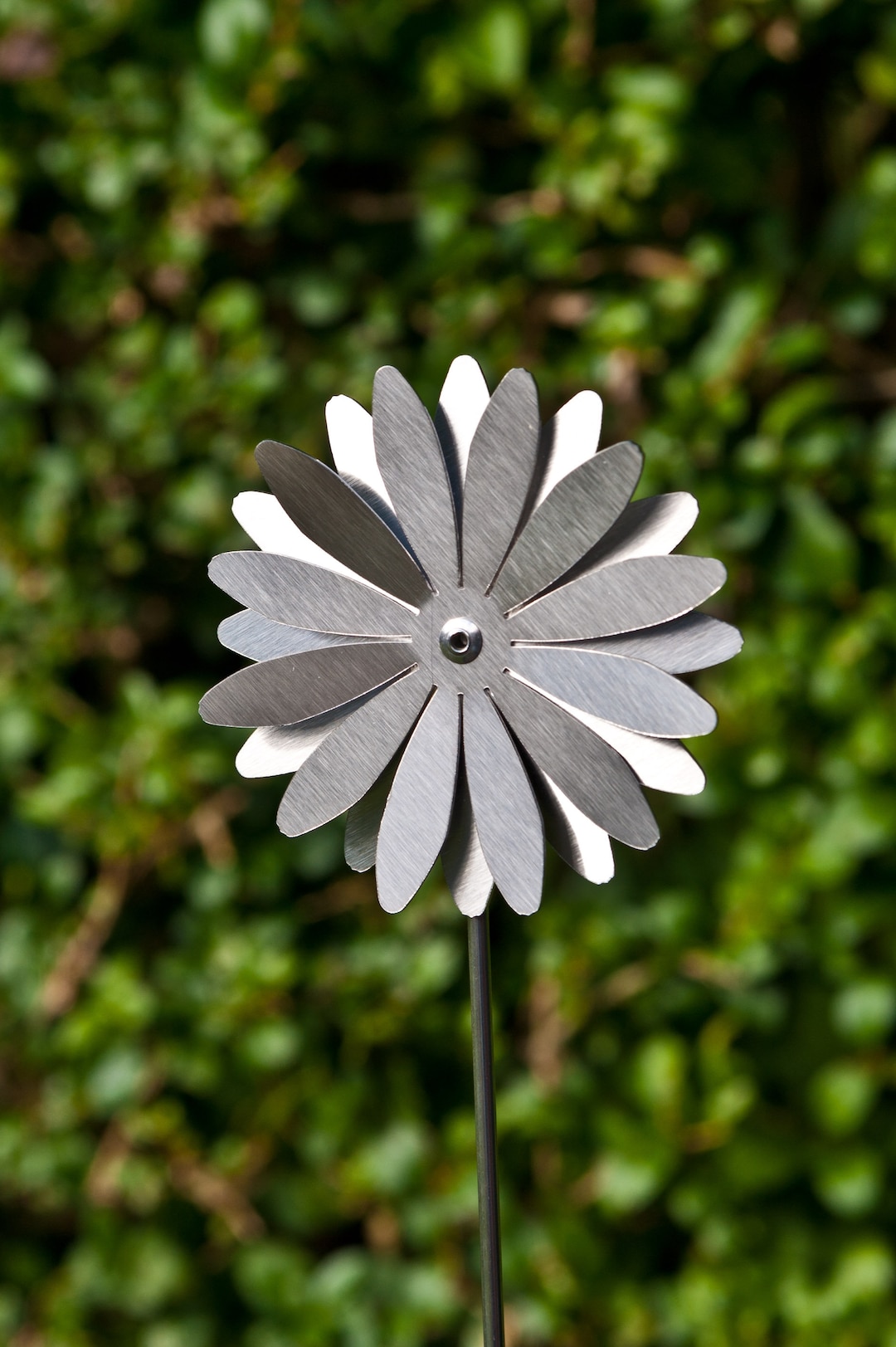 Daisy Stainless Steel Metal Flower Stem, Silver Flower, Garden Ornament ...